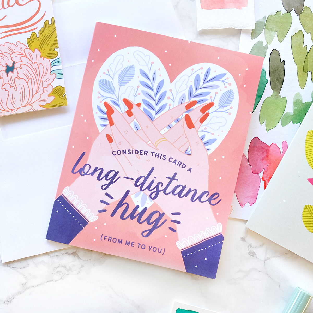 Long Distance Hug Card – Paper Raven Co.