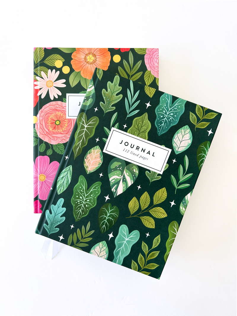Tropical Leaves Hardcover Notebook – Paper Raven Co.