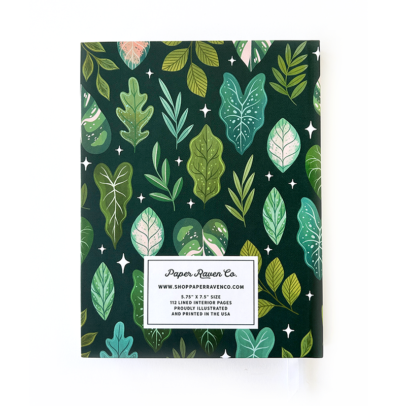 Tropical Leaves Hardcover Notebook – Paper Raven Co.