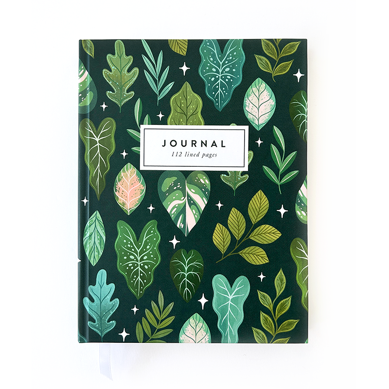 Tropical Leaves Hardcover Notebook – Paper Raven Co.