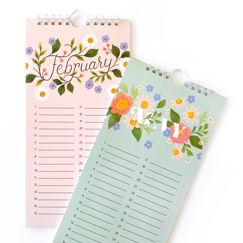 Always Floral Perpetual Calendar – Paper Raven Co.