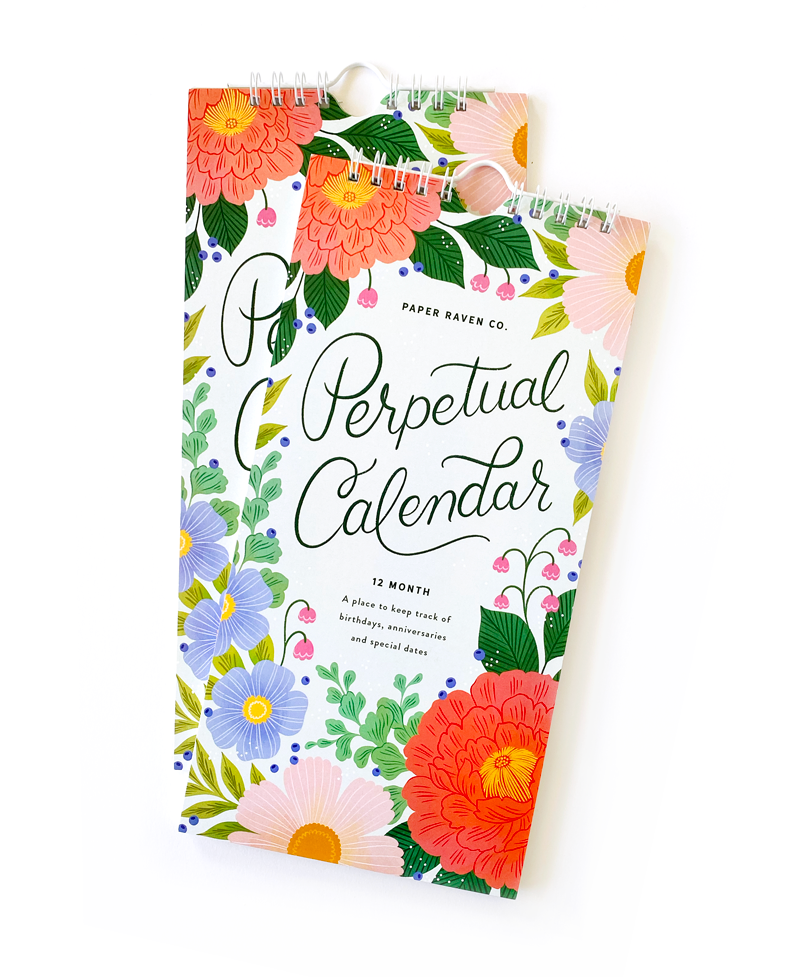 Always Floral Perpetual Calendar – Paper Raven Co.
