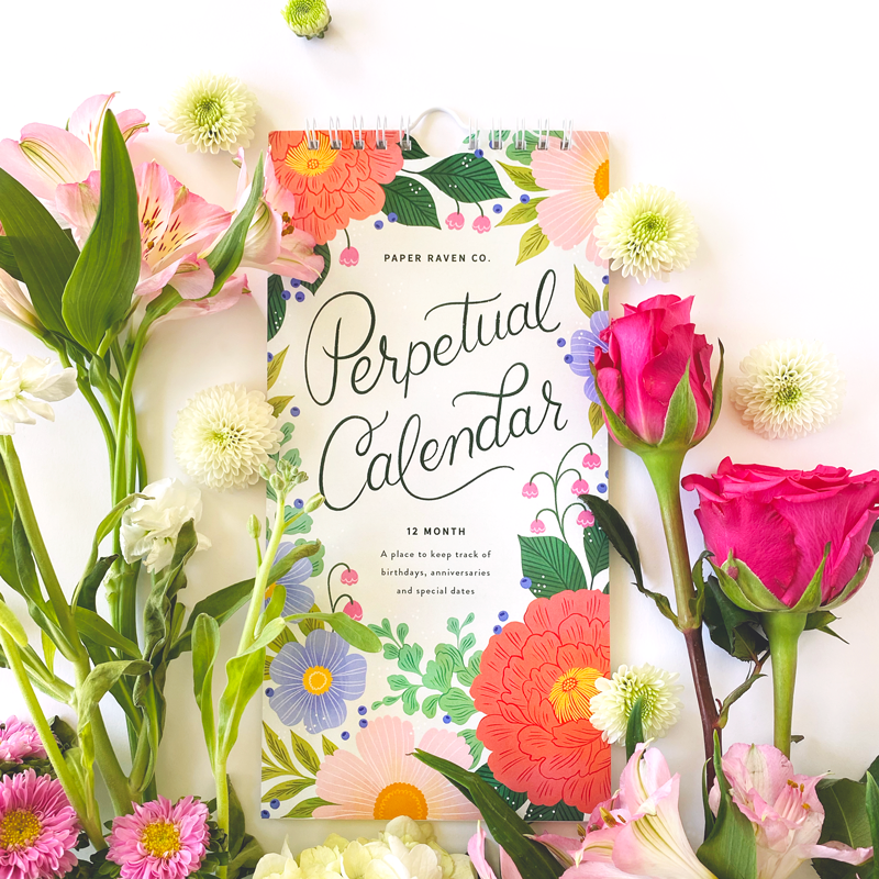 Always Floral Perpetual Calendar – Paper Raven Co.
