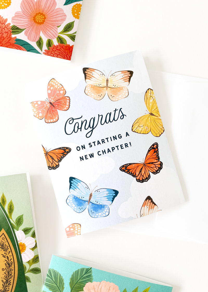 NEW! Butterfly Congrats Card – Paper Raven Co.