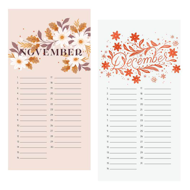 Always Floral Perpetual Calendar – Paper Raven Co.